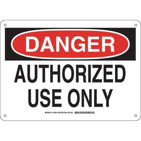 Brady Danger Sign, 10 in H, 14 in W, Aluminum, Rectangle, English ...