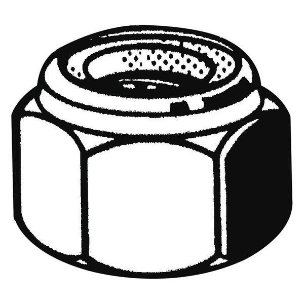Zoro Select Nylon Insert Lock Nut, M18-2.50, Steel, Class 8, Zinc ...
