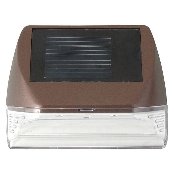 Moonrays LED Mini Deck Light, Outdoor, Solar, Bronze 95028 | Zoro
