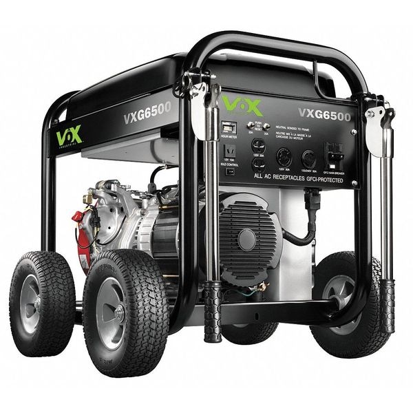 Powerboss Portable Generator, Gasoline, 6500 Rated, 8125 Surge, Recoil ...