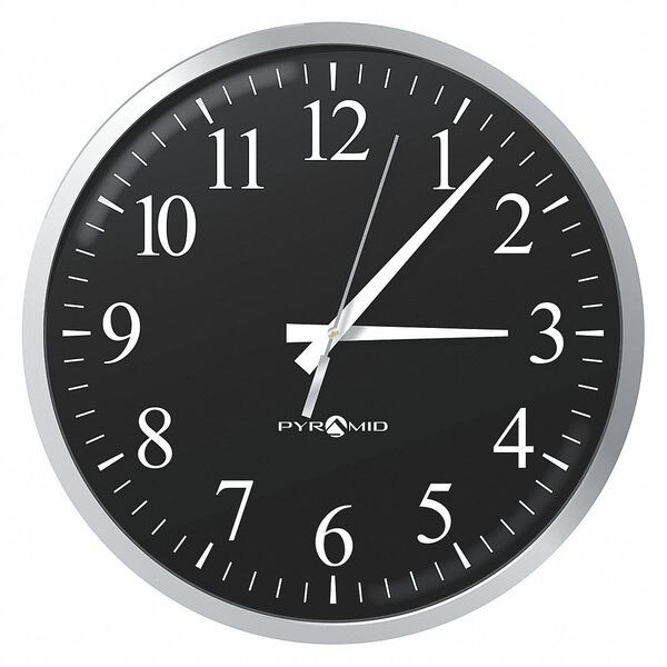 Pyramid Synchronized Analog Clock, Black Face 9A13G | Zoro