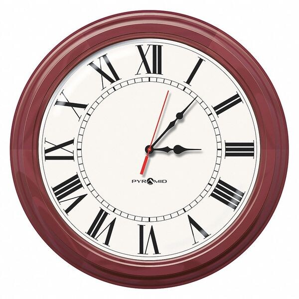 Pyramid Synchronized Analog Clock, Cherry Wood 9A20CAW | Zoro