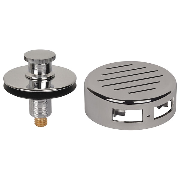 Ab&A Bath Waste & Overflow, Classic Push eN Lift Stopper 60359 | Zoro