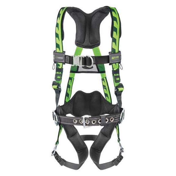 Miller AirCore(TM) Full Body Harness, 2XL/3XL, 400 lb., Quick-Connect ...