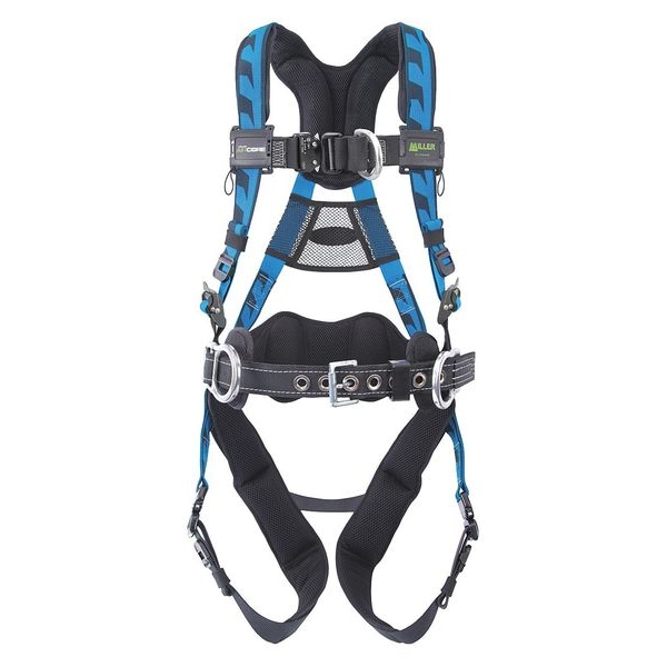 Miller AirCore(TM) Full Body Harness, L/XL, 400 lb., Quick-Connect ...