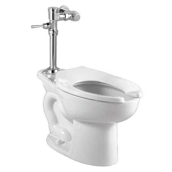 American Standard Flush Valve Toilet, 1.1 gpf, Flushometer, Floor Mount ...