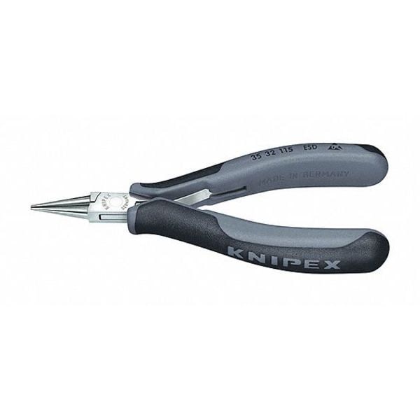 KNIPEX Standard Round Nose Plier, Multi-Component Grip Handle - 35 32 ...