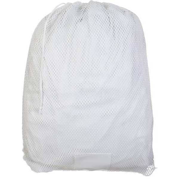 Zoro Select Drawstring, Polyester, Laundry Bag, White GP245165 | Zoro