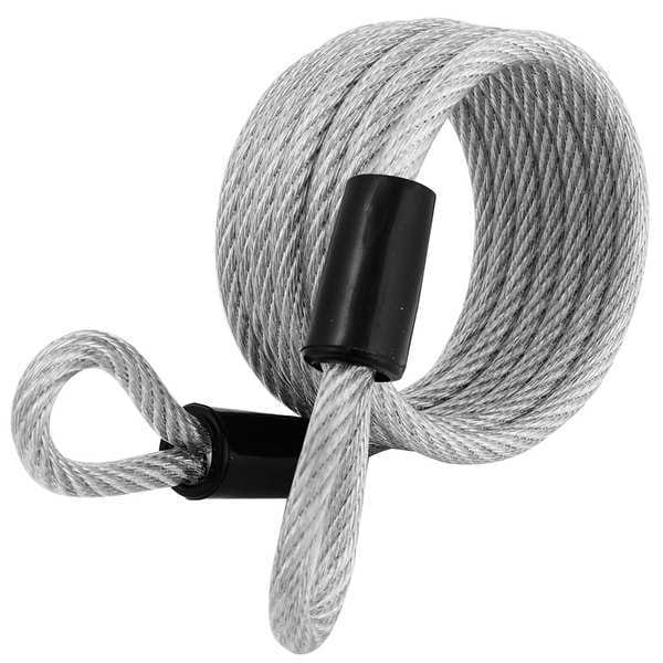 Master Lock Security Cable, Self Coiling, 6 ft, Steel 65D | Zoro