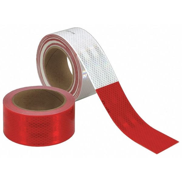 3M Reflective Tape, Red/White, 1 in. W 983-32 | Zoro