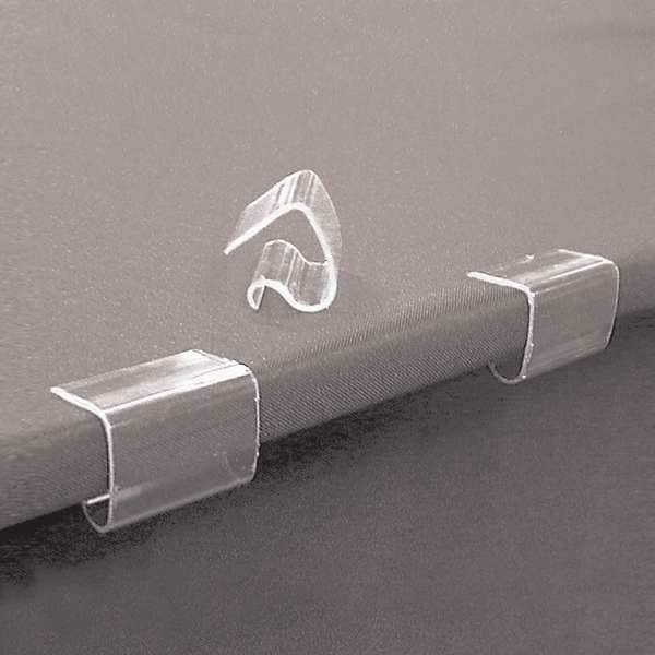 Ez Clip By Fastenation Table Cloth Clip, Rigid PVC, PK100 EZTCC | Zoro