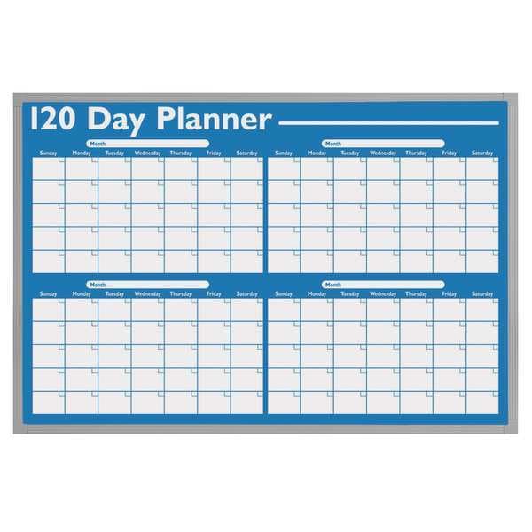 Magna Visual Calendar Planning Board, Plastic, 24 in, 36 in, Aluminum ...
