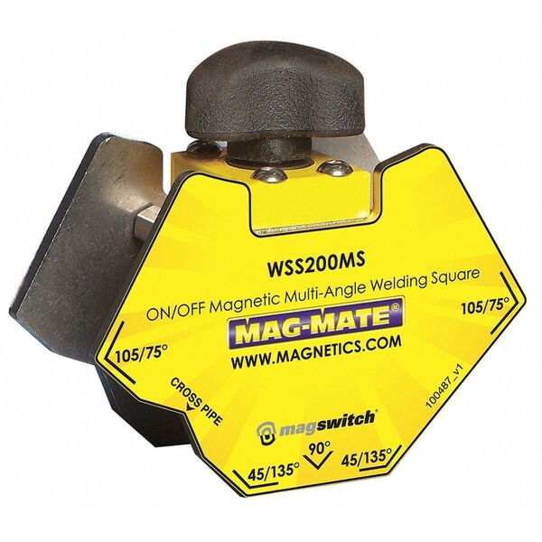 Mag-Mate Magnetic Weld Square, 2-1/2x2-7/8in, 80lb WSS200MS | Zoro