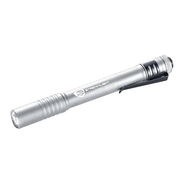 Streamlight STYLUS PRO Industrial Penlight, LED, Silver 66121 | Zoro
