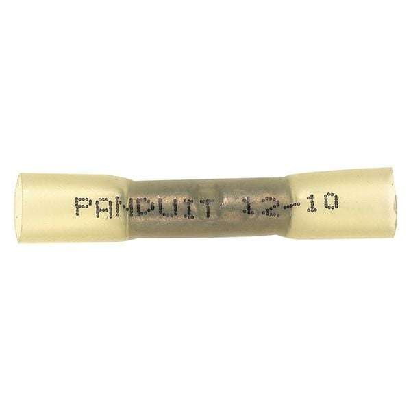 Panduit Butt Splice Wire Connector, 10 AWG Max, Yellow, Polyolefin ...