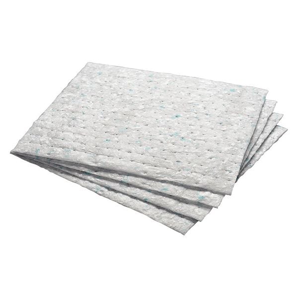 3M Absorbent Pad, 18 gal, 15 in x 17 in, Oil-Only, White, Polyester ...