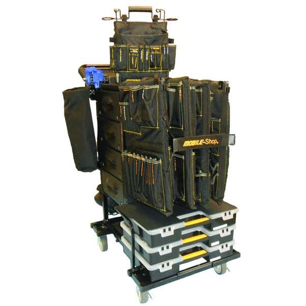 Mobile Shop Complete PM Cart with Vise & Complete Tool Bag, No Drill MS ...
