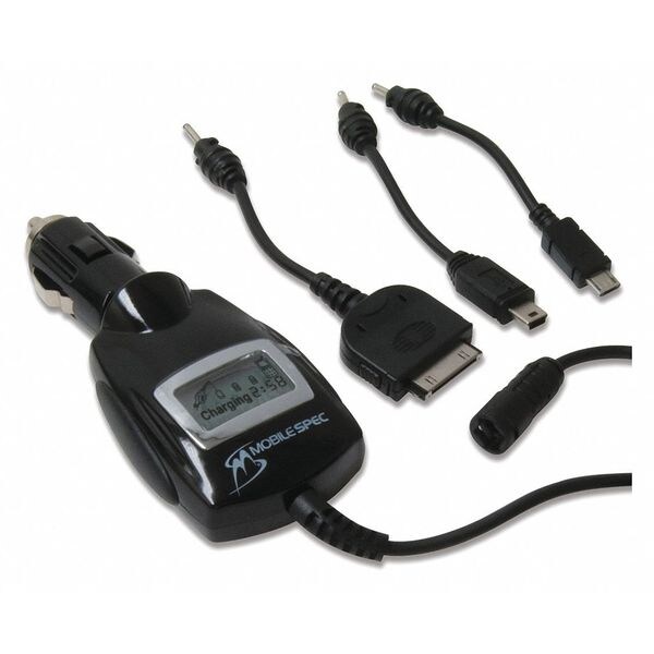 Mobilespec LCD Cellular Charger, 3 Adapters MSLCDIPHO | Zoro