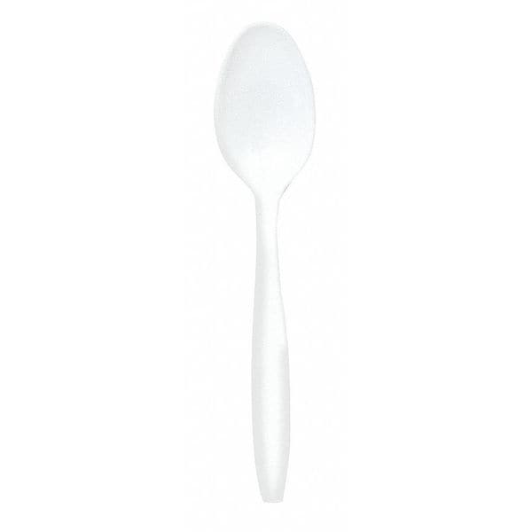 Zoro Select Disposable Spoon, White, Heavy Weight, PK1000 E173002 | Zoro