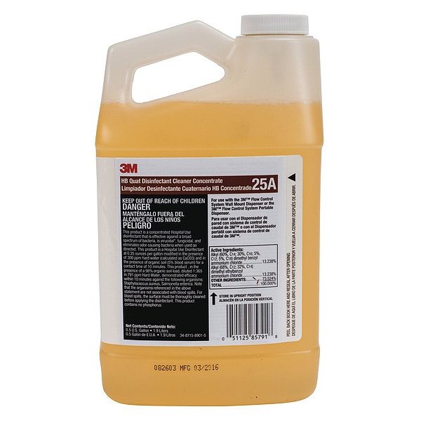 3M HB Quat Disinfecting Cleaner, 0.5 gal. Jug 25A | Zoro