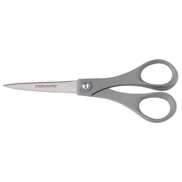 Fiskars Scissors, 7 In L, Gray, Ambidextrous 01-005037J | Zoro