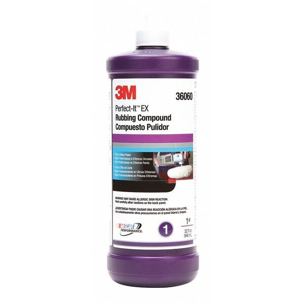 3M Ex-Rubbing Compound, 36060, Quart 00-51131-36060-0 | Zoro