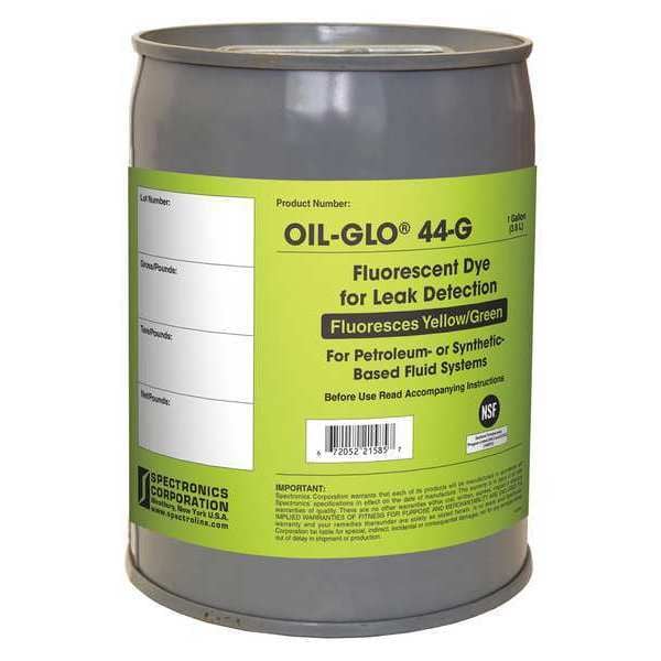 Spectroline Dye, Oil, Yellow/Green, Gallon OIL-GLO 44-G | Zoro