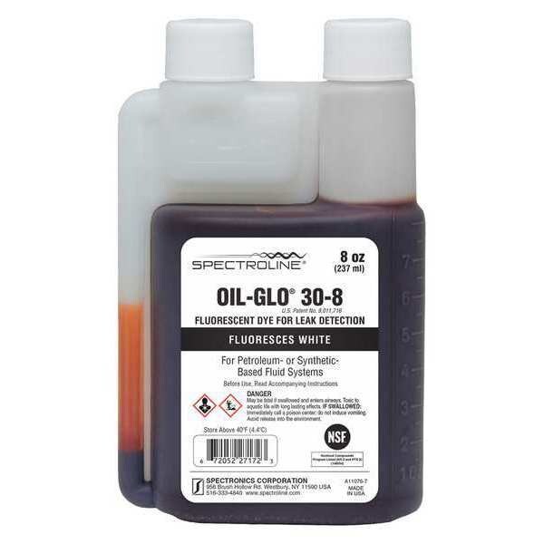 Spectroline Dye, Oil, White, 8oz. OIL-GLO 30-8 | Zoro