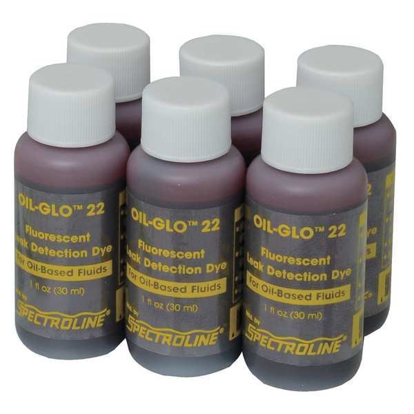 Spectroline Dye, Oil, Yellow, PK6 OIL-GLO 22/6 | Zoro