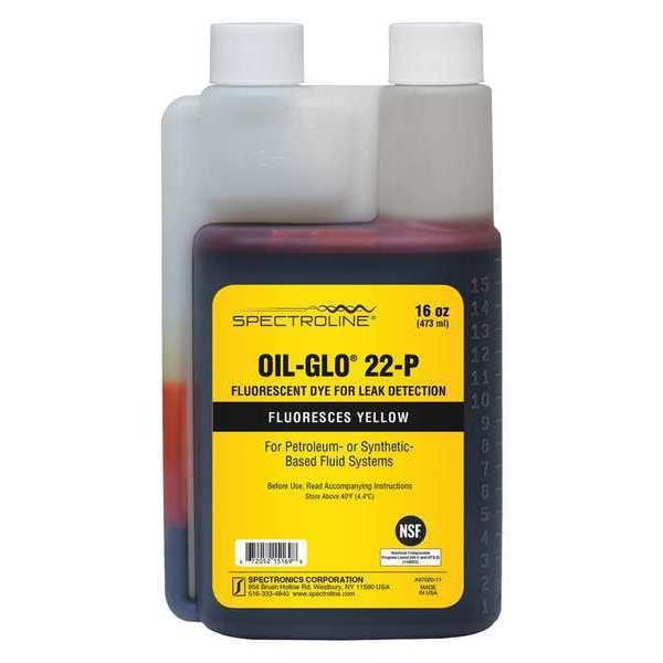 Spectroline Dye, Oil, Yellow, Pint OIL-GLO 22-P | Zoro