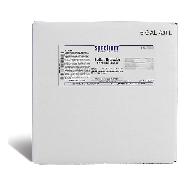 Spectrum Sodium Hydroxide, 20L S-390-20LT56 | Zoro
