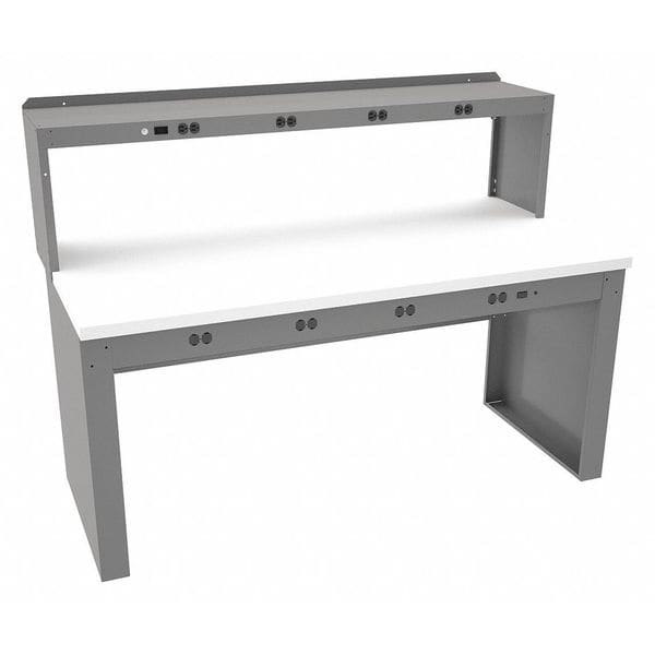 Tennsco Electronic Work Bench, Laminate, 72" W, 33-1/2" Height, 1200 lb ...