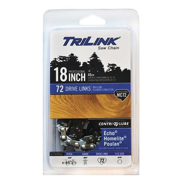 Trilink Chisel Chain, 18in. L, 72 Links CL75072NSTL2 | Zoro