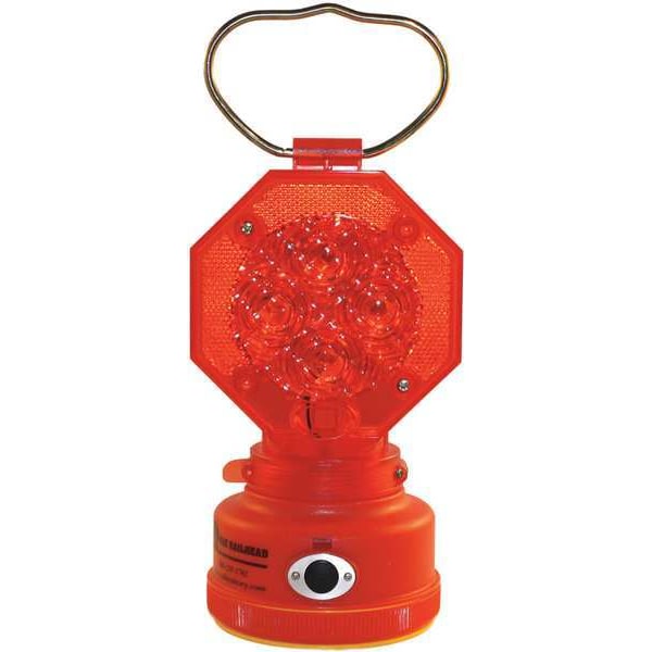 Railhead Gear Safety Light, Red, LED, 2 D Batteries M8-LED R | Zoro