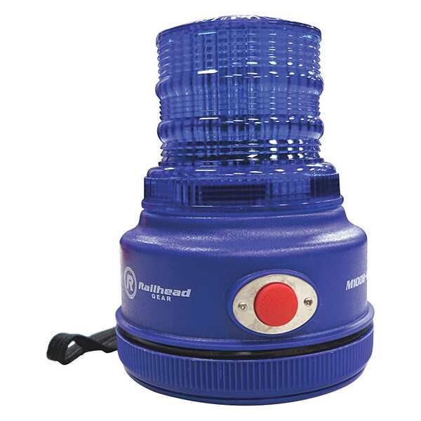 Railhead Gear Warning Light, Blue, LED, 2 D Batteries M100B-LED | Zoro