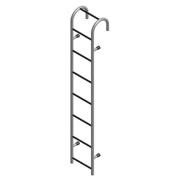 Cotterman 9 ft Overall H, Storage Tank Ladder, Steel, 9 Steps, Gray ...