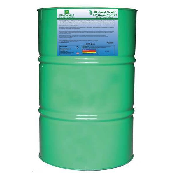Renewable Lubricants 400 lb Extreme Pressure Grease Drum 87506 | Zoro