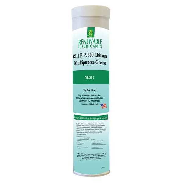 Renewable Lubricants 14 oz Extreme Pressure Grease Cartridge 88921 | Zoro