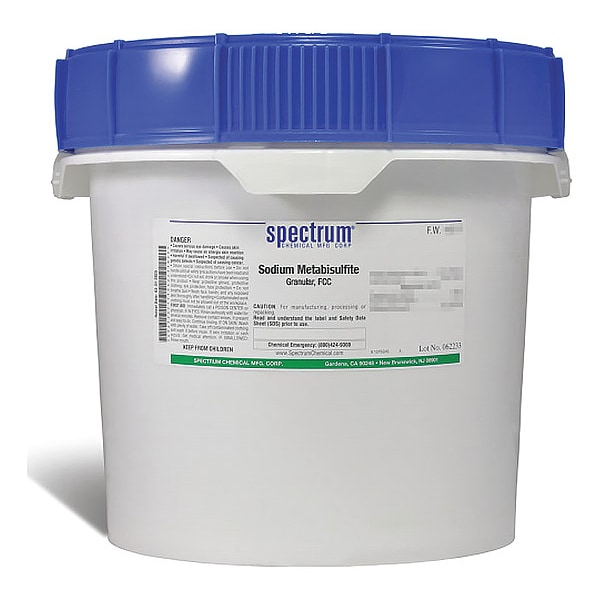 Spectrum Sodium Metabisulfite, Granular, FCC, 12kg SO181-12KG18 | Zoro
