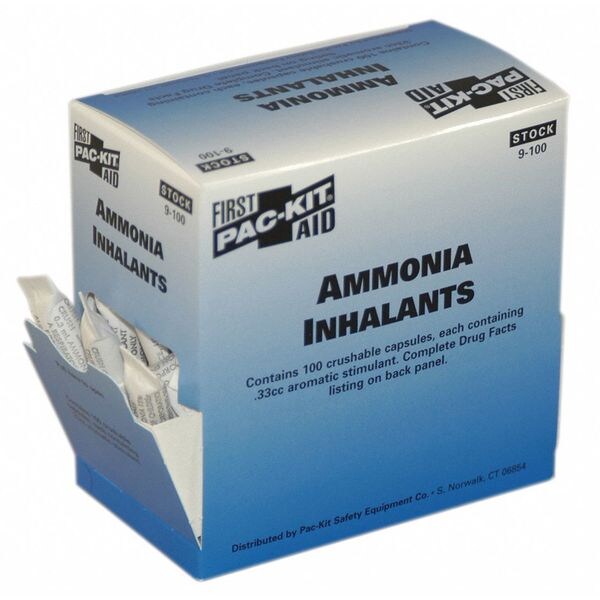 Pac-Kit Ammonia Inhalant, Ampule, 0.33cc 9-100G | Zoro