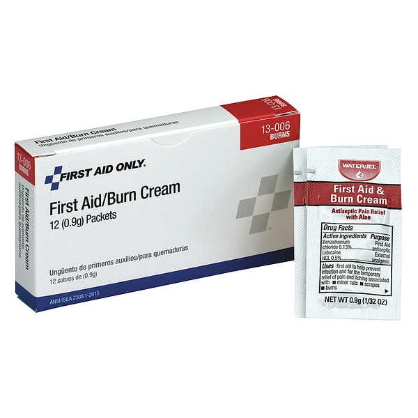 First Aid Only Burn Cream, Packet, 0.9g, PK12 13-006 | Zoro