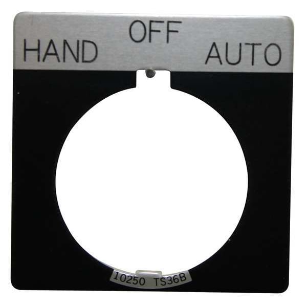 Eaton Cutler-Hammer Legend Plate, Hand Off Automatic, Black 10250TS51 ...