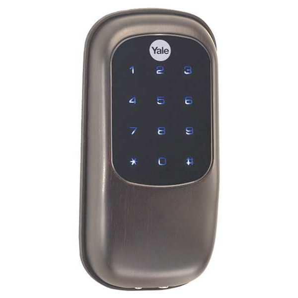 Yale Real Living Electronic Keyless Deadbolt, Bronze YRD246NR10BP | Zoro