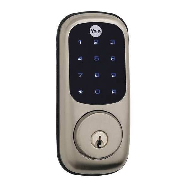 Yale Real Living Electronic Keyless Deadbolt, Satin Nickel YRD226HA619 ...