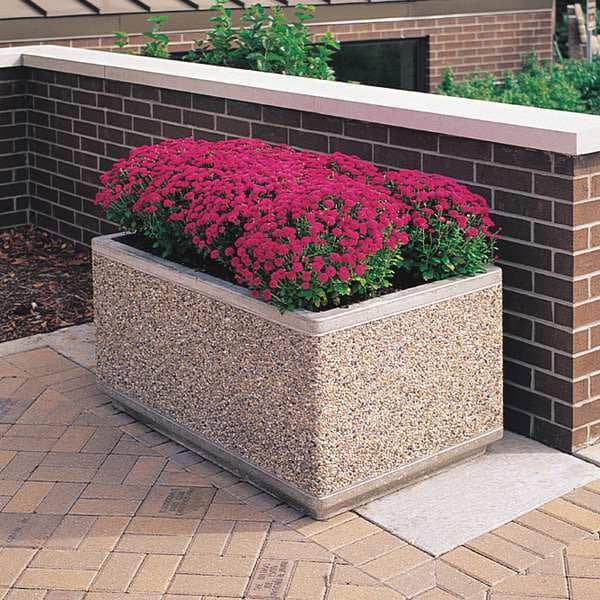 Wausau Tile Planter, Rectangle, 72in.Lx30in.Wx30in.H TF4175W22 | Zoro