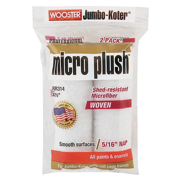 Wooster RR314-4-1/2 $3.67 4-1/2" Mini Paint Roller Cover, 5/16" Nap ...