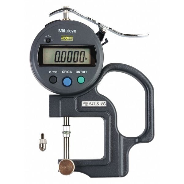 Mitutoyo Digimatic Thickness Gage, Ids Type 547-512S | Zoro