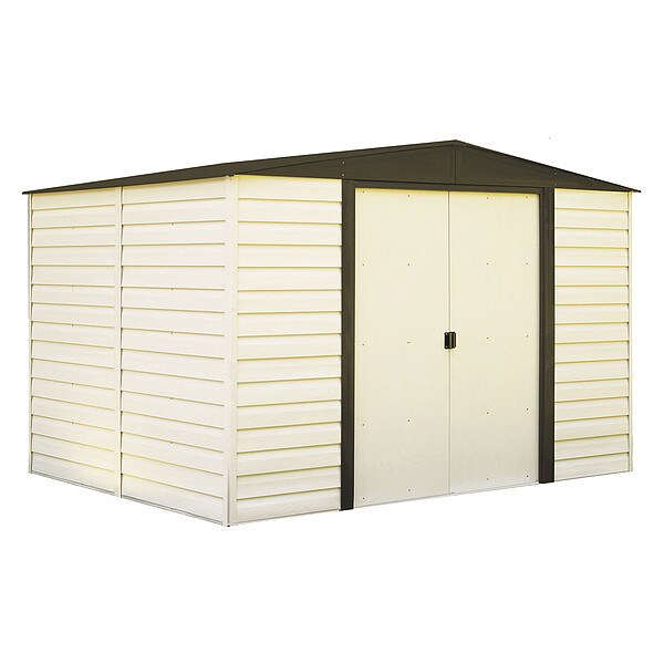 Arrow Storage Products 470 cu. ft. Steel Storage Shed, Almond VD108-A ...