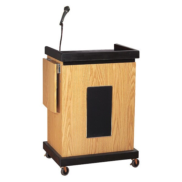 Oklahoma Sound Smart Cart A/V Sound Lectern, Oak SCL/S-OK | Zoro