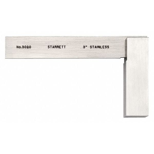Starrett Precision Steel Square, SS, 3 1/2 x 2 In 3020-3 | Zoro